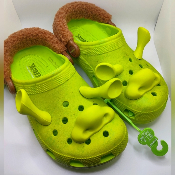 CROCS | Shoes | Crocs Dreamworks Shrek Clog Size M5w7 Lime Green Brown ...